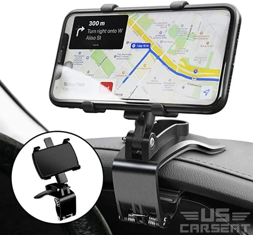 Fonox 360 Degree Rotation Universal Clip Dashboard Car Phone Holder ...